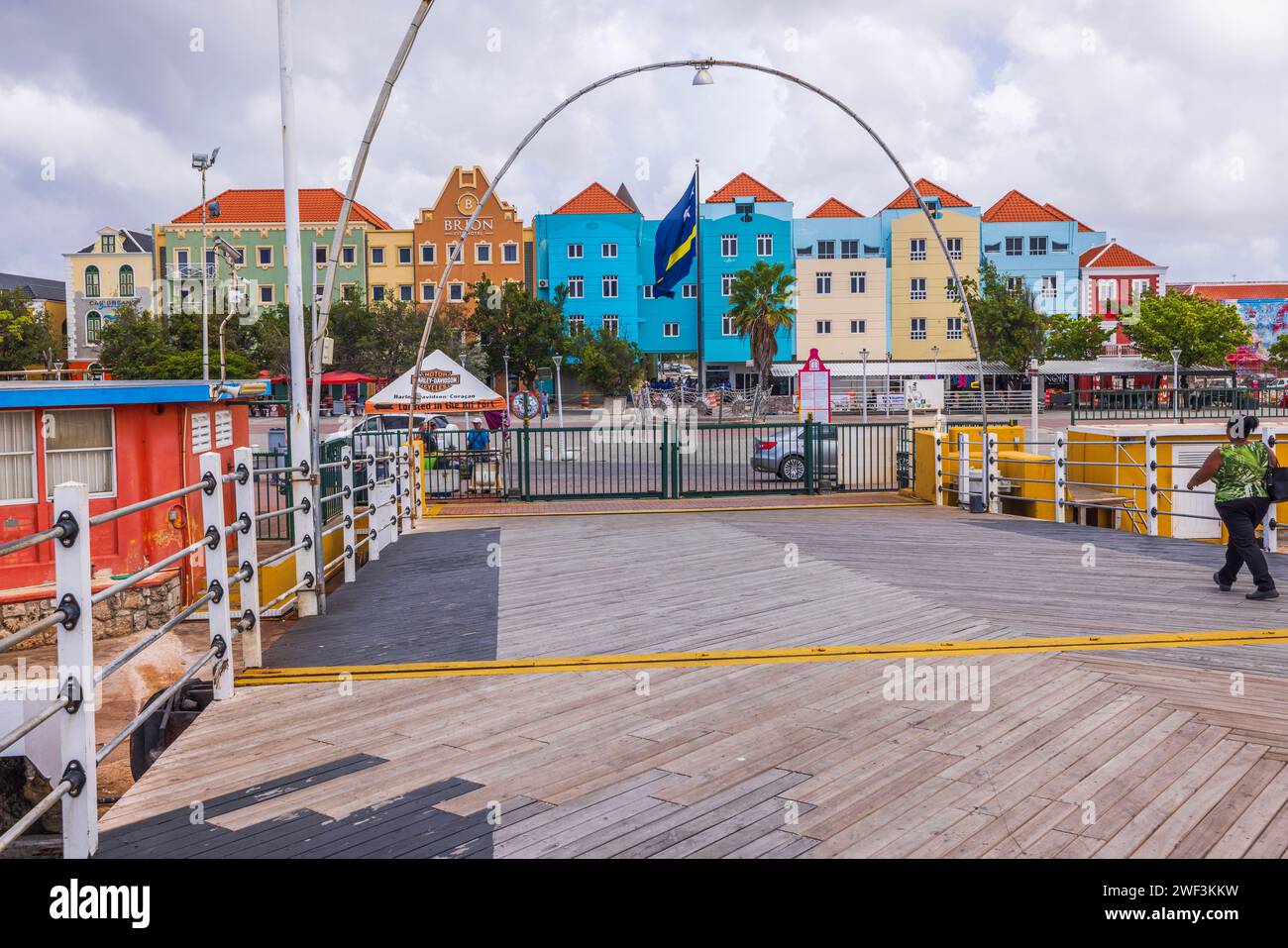The Queen Emma Bridge takes center stage, offering a captivating view ...