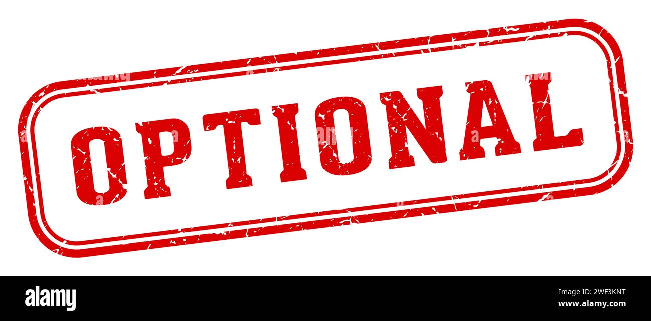 optional stamp. optional rectangular stamp isolated on white background ...