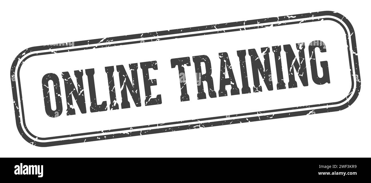 online training stamp. online training rectangular stamp isolated on ...