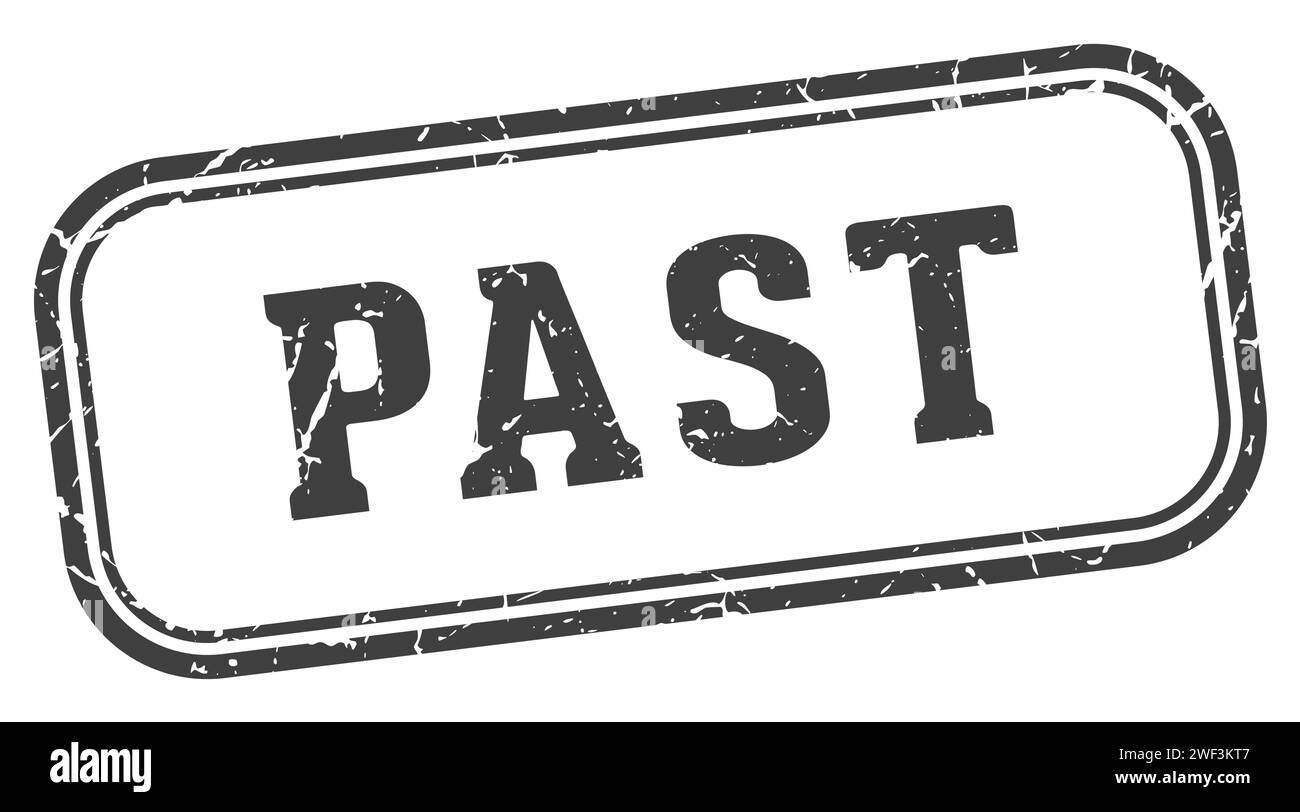 past stamp. past rectangular stamp isolated on white background Stock ...