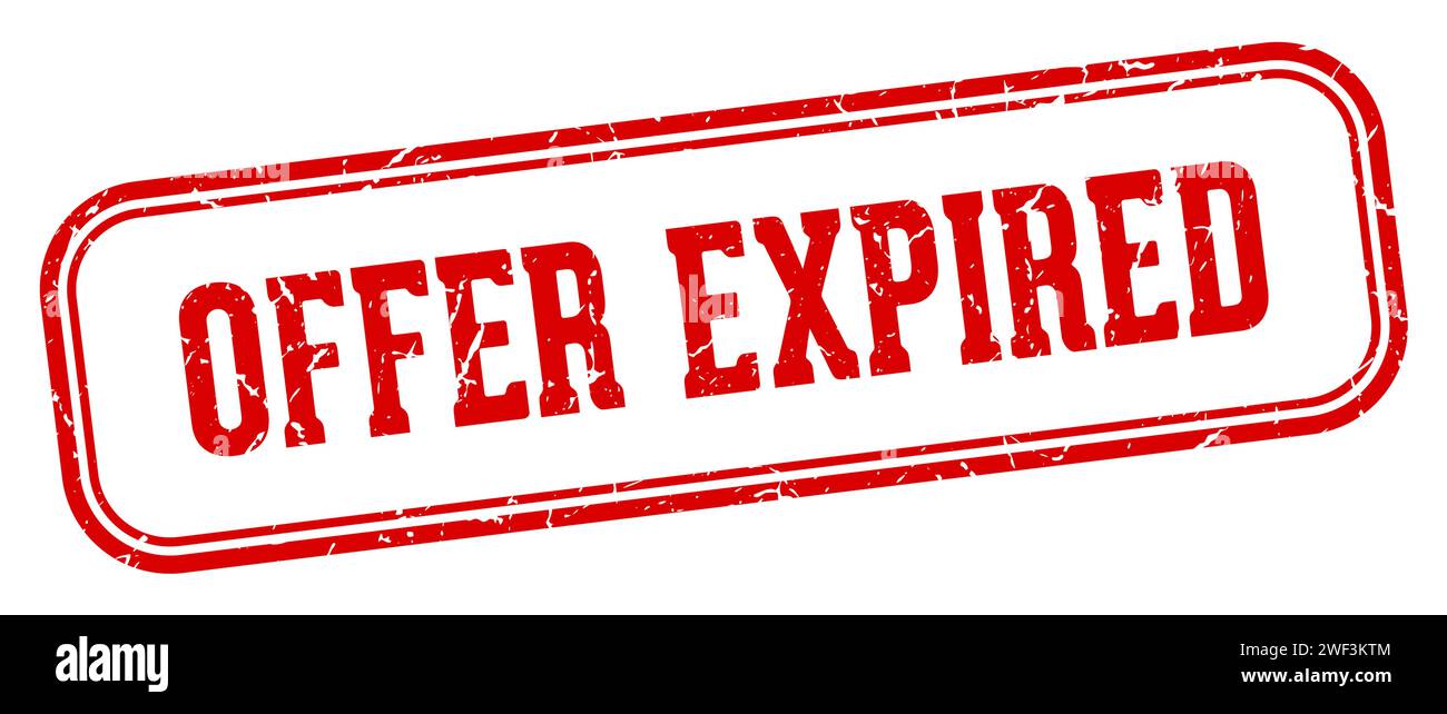 offer expired stamp. offer expired rectangular stamp isolated on white ...
