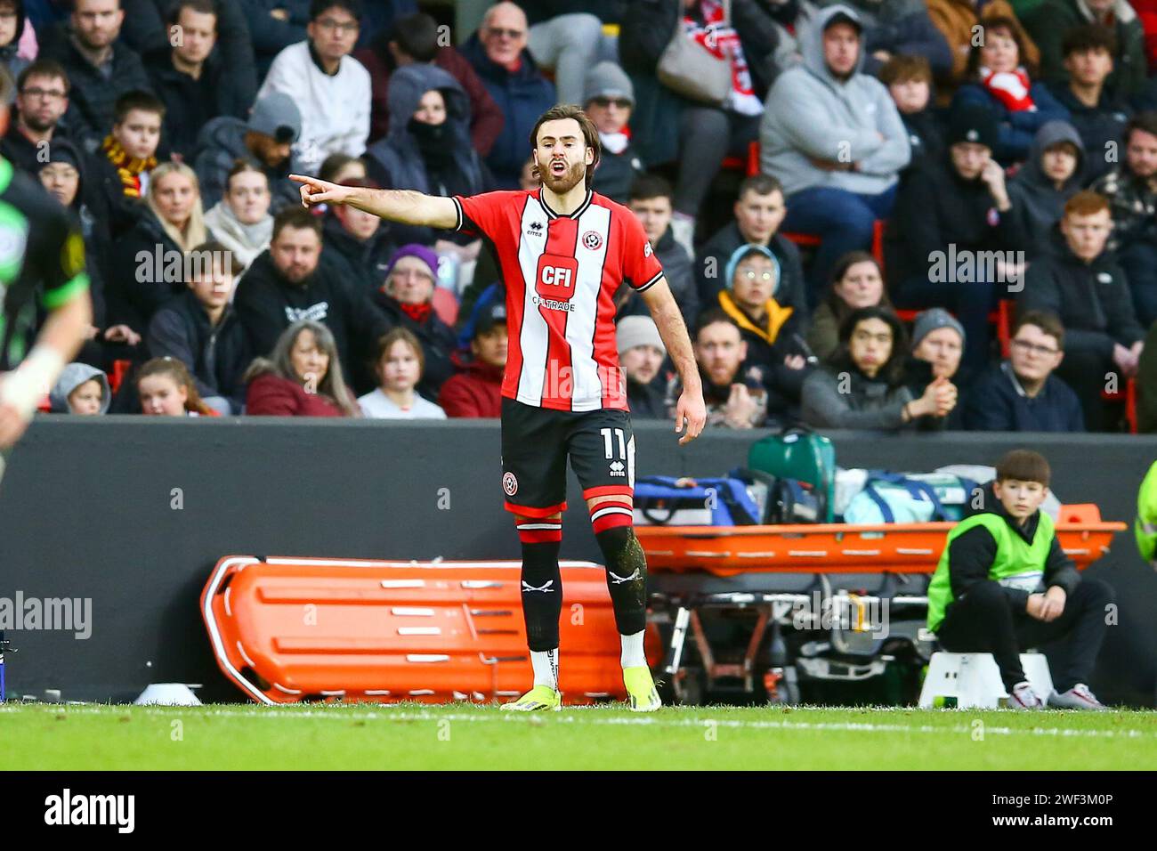 Bramall Lane, Sheffield, England - 27th January 2024 Ben Brereton Diaz ...