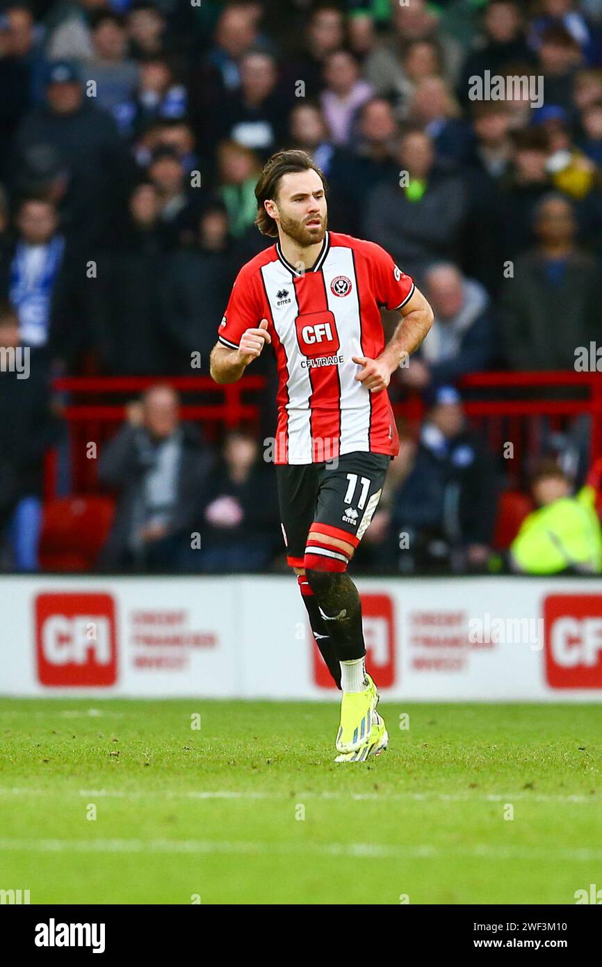 Bramall Lane, Sheffield, England - 27th January 2024 Ben Brereton Diaz ...