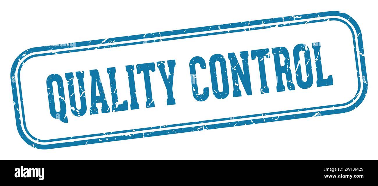 quality control stamp. quality control rectangular stamp isolated on ...