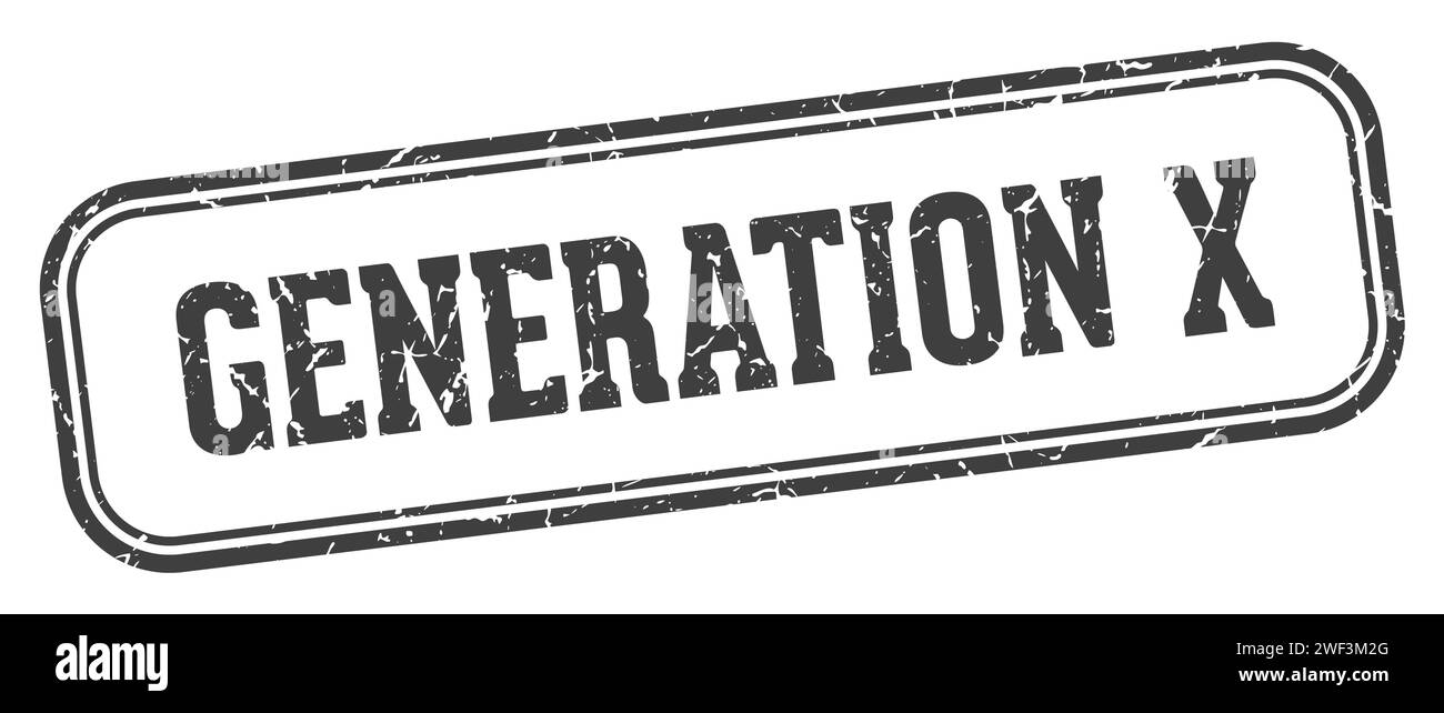 generation x stamp. generation x rectangular stamp isolated on white ...