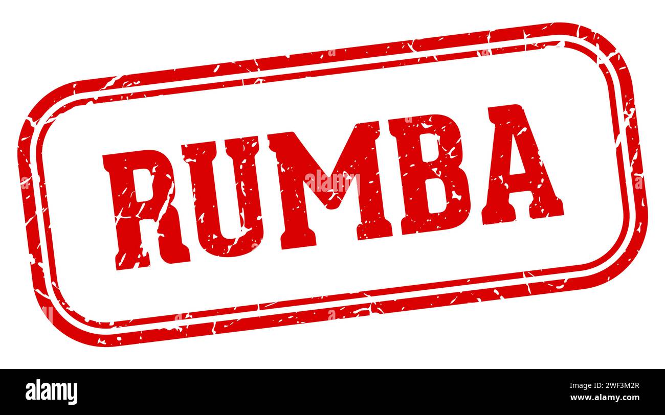 rumba stamp. rumba rectangular stamp isolated on white background Stock ...