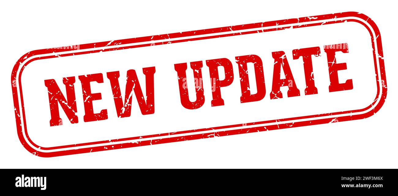 new update stamp. new update rectangular stamp isolated on white ...