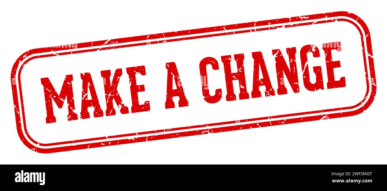 make a change stamp. make a change rectangular stamp isolated on white ...