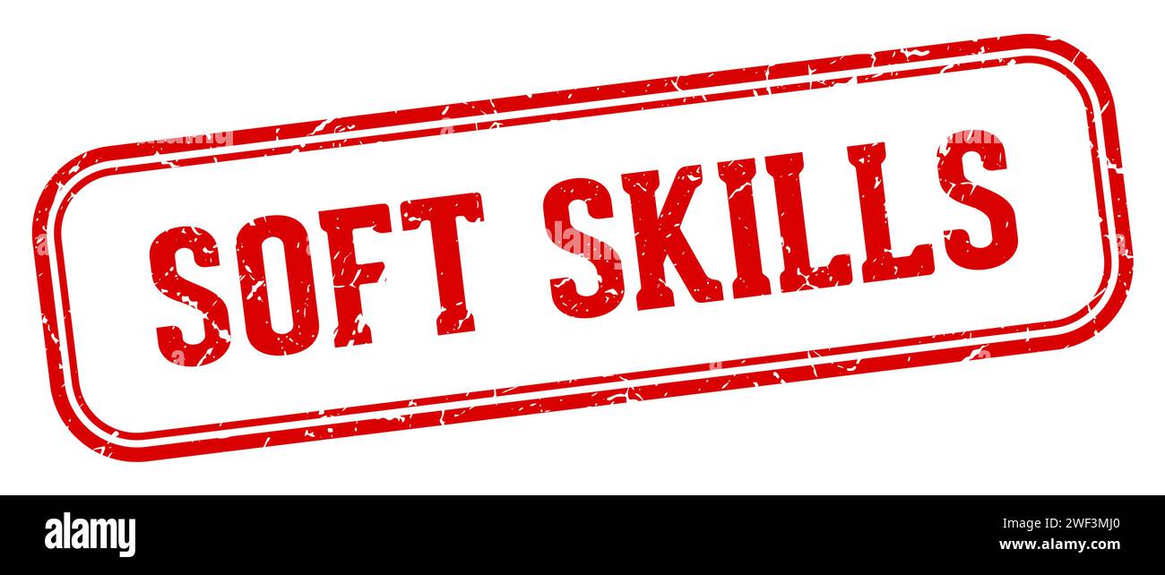 soft skills stamp. soft skills rectangular stamp isolated on white ...