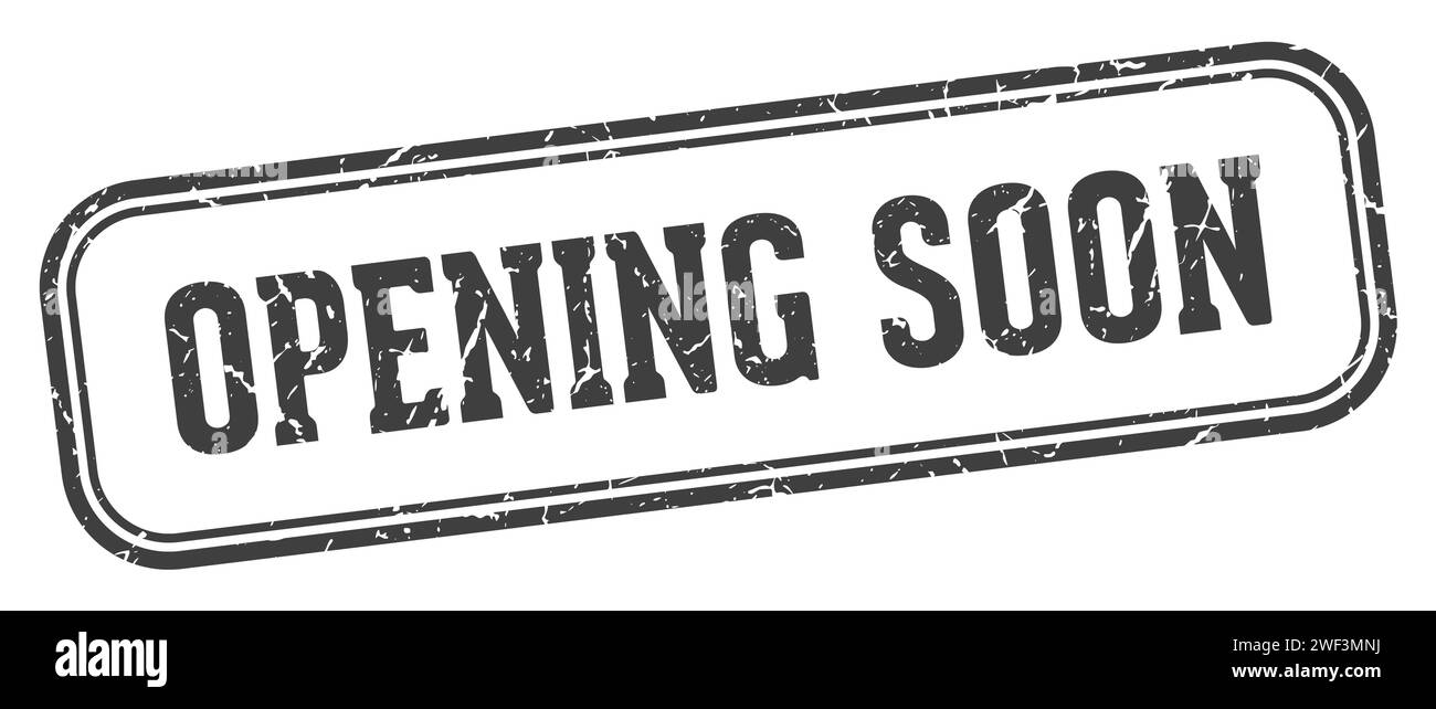 opening soon stamp. opening soon rectangular stamp isolated on white ...