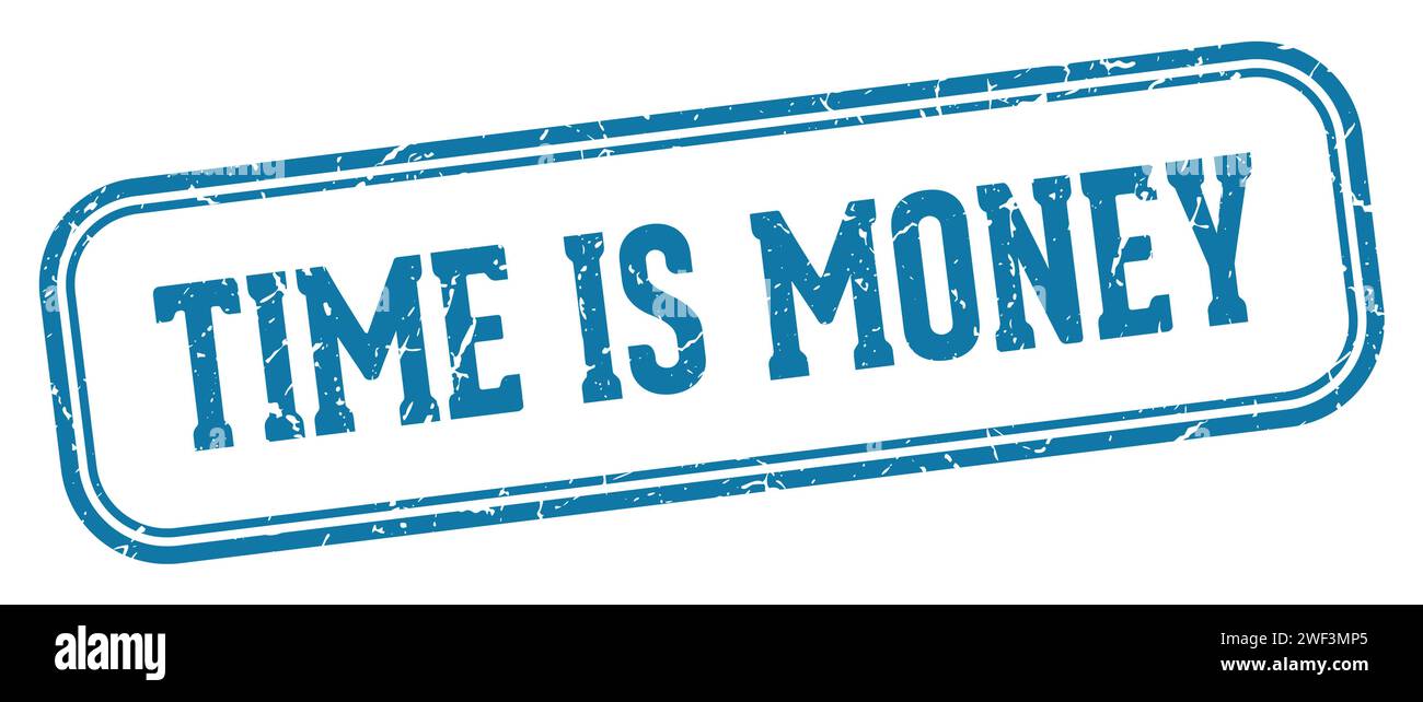 time is money stamp. time is money rectangular stamp isolated on white ...