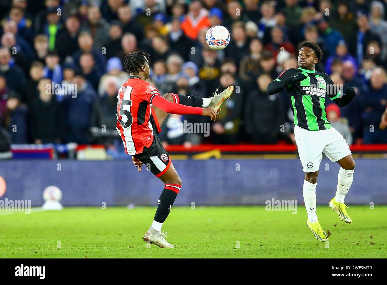 Bramall Lane, Sheffield, England - 27th January 2024 Andre Brooks (35 ...