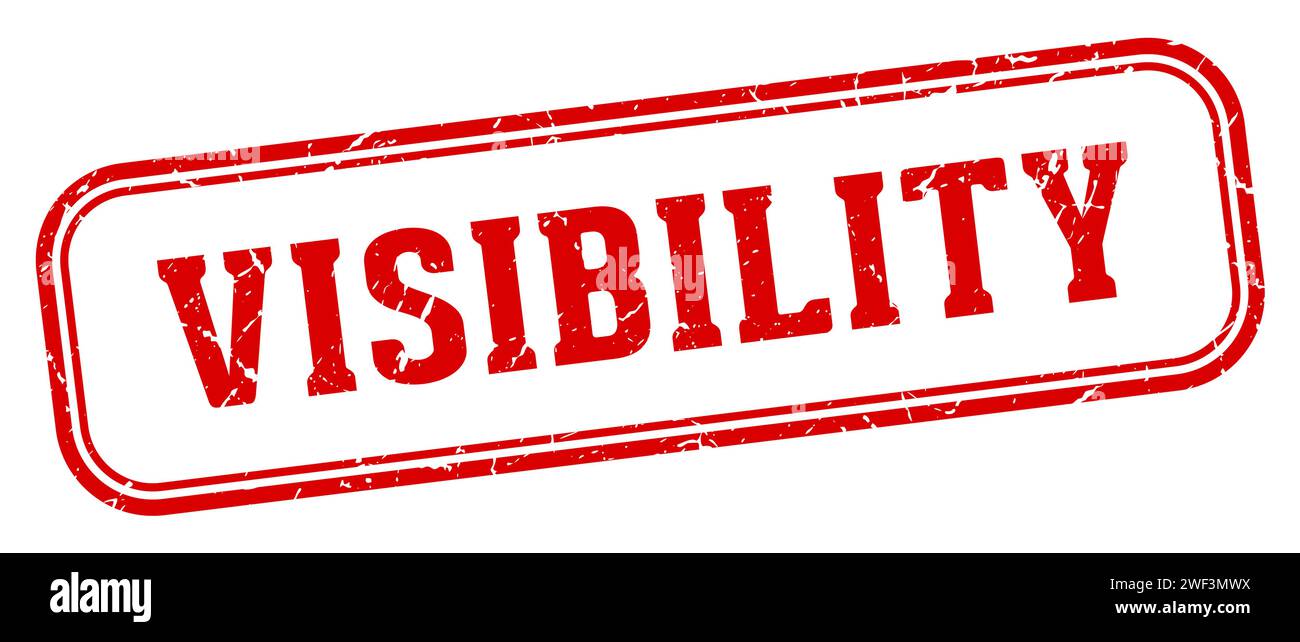 visibility stamp. visibility rectangular stamp isolated on white ...