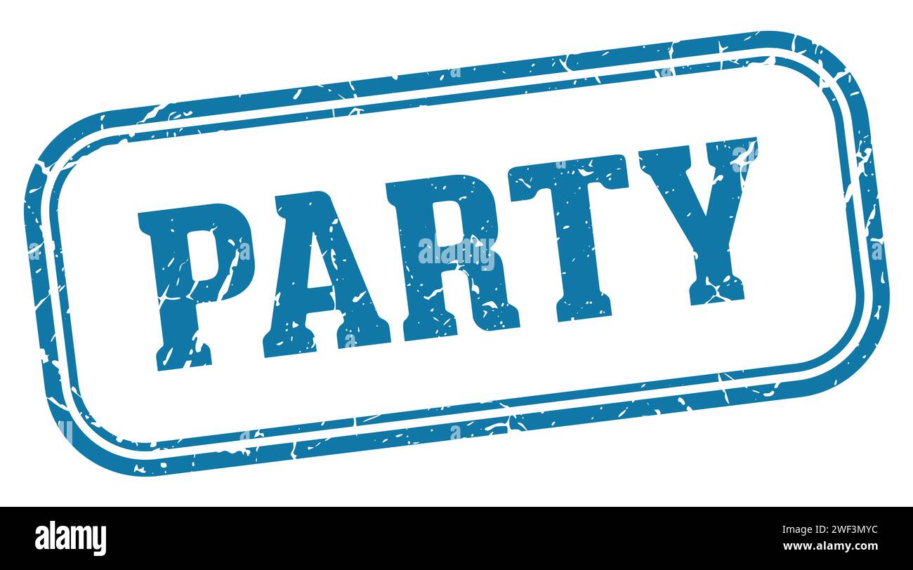 party stamp. party rectangular stamp isolated on white background Stock ...