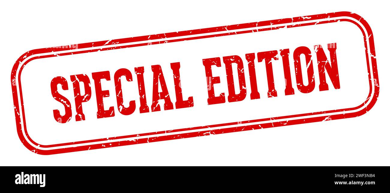 special edition stamp. special edition rectangular stamp isolated on ...