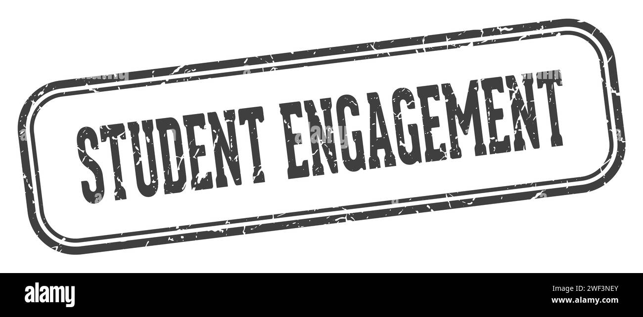 student engagement stamp. student engagement rectangular stamp isolated ...