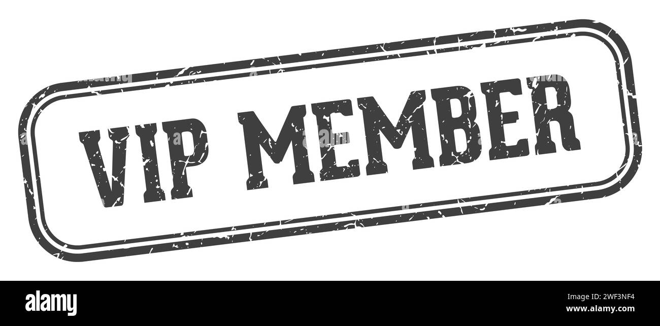 vip member stamp. vip member rectangular stamp isolated on white ...