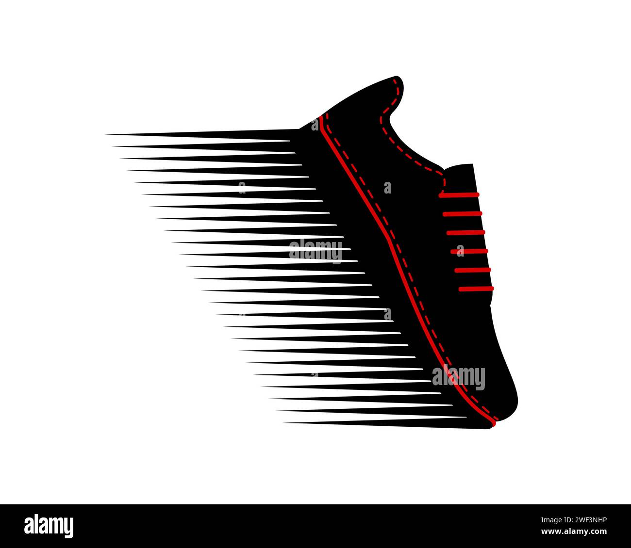 Sneaker side view white background Stock Vector Images - Alamy