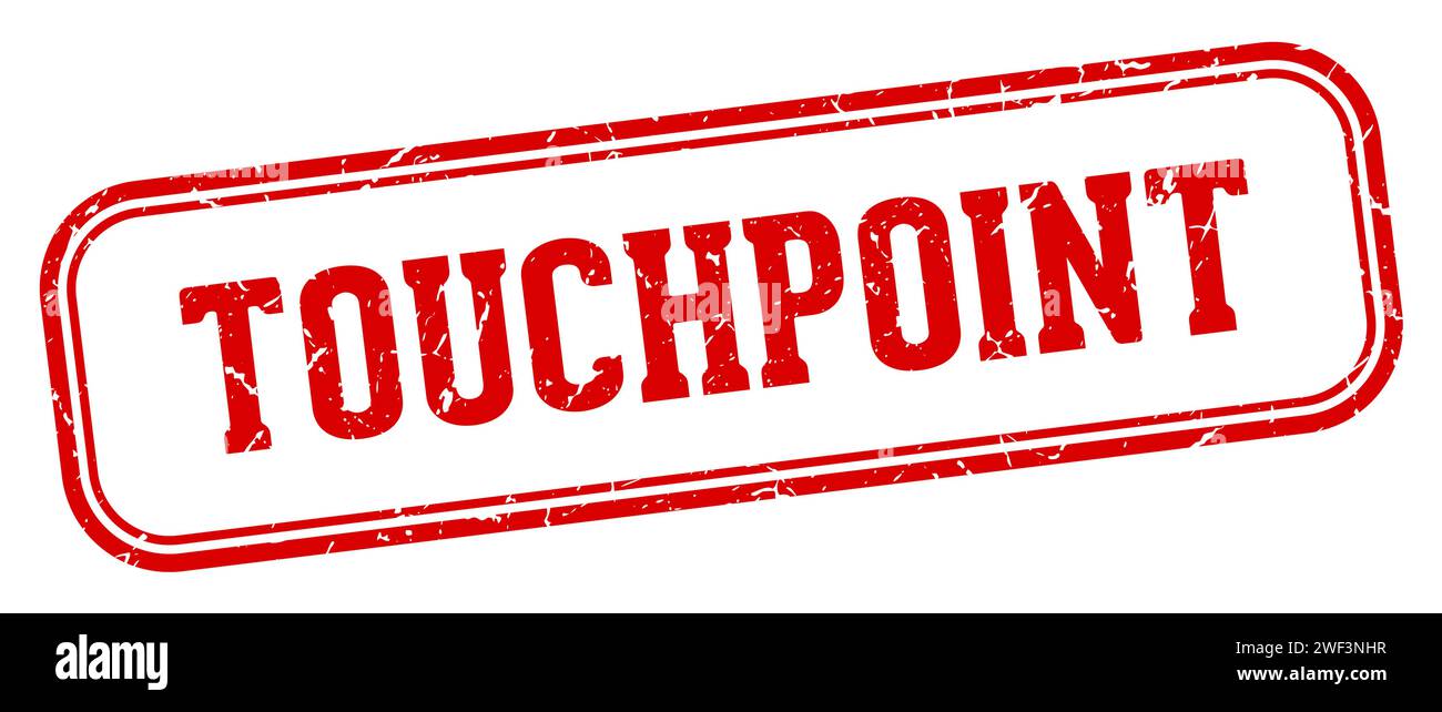 touchpoint stamp. touchpoint rectangular stamp isolated on white ...