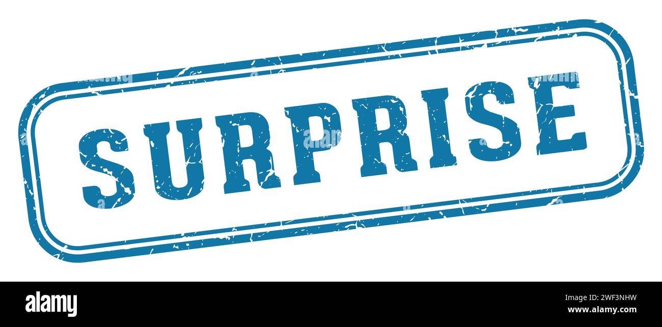 surprise stamp. surprise rectangular stamp isolated on white background ...