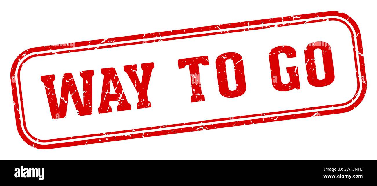 way to go stamp. way to go rectangular stamp isolated on white ...