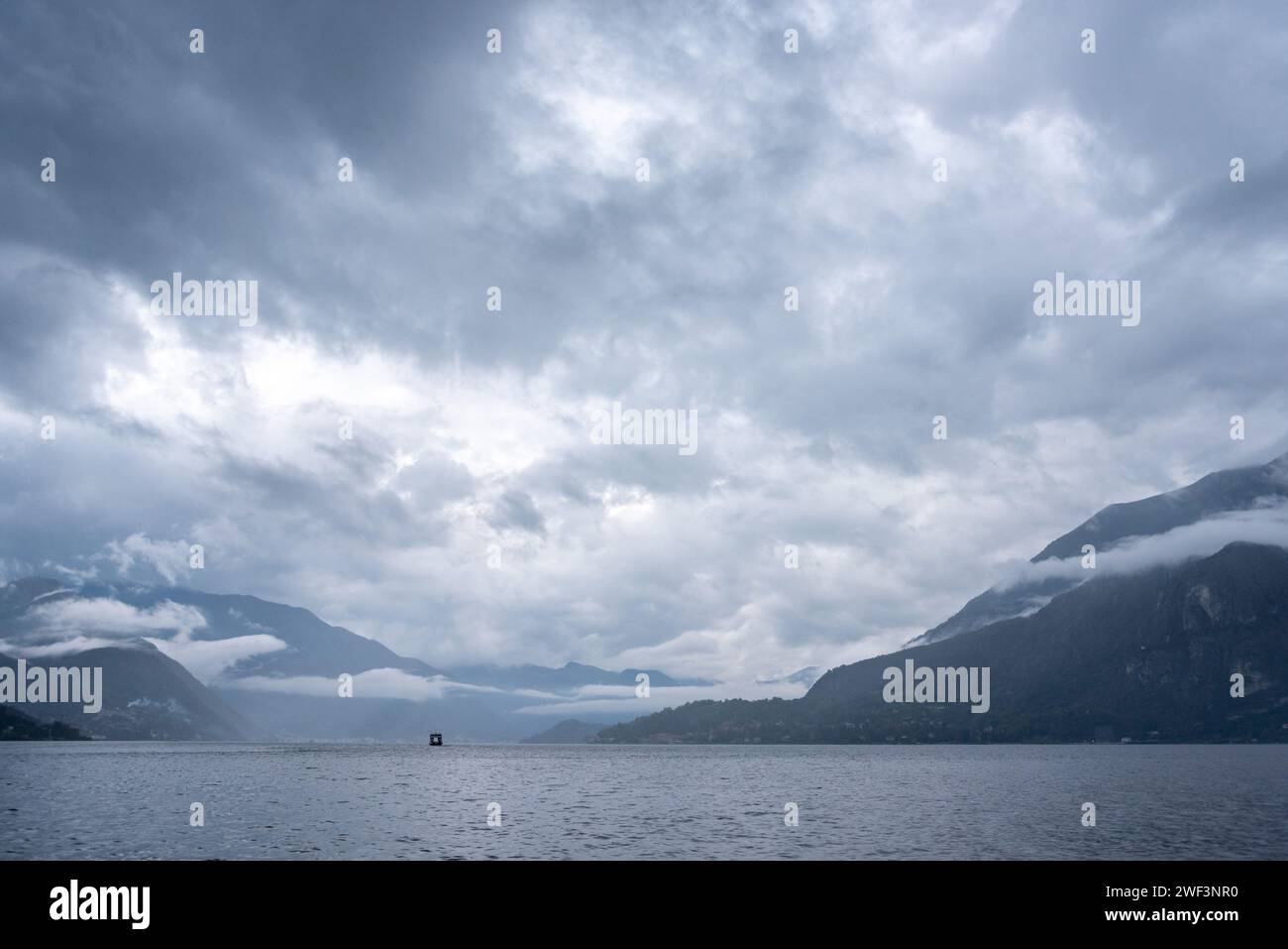 Rainy weather over lake Como, Italy Stock Photo - Alamy