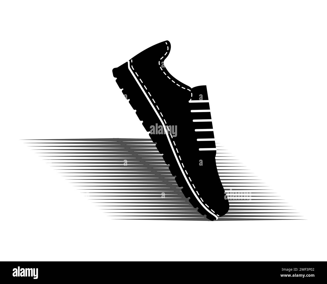 Sneaker side view white background Stock Vector Images - Alamy