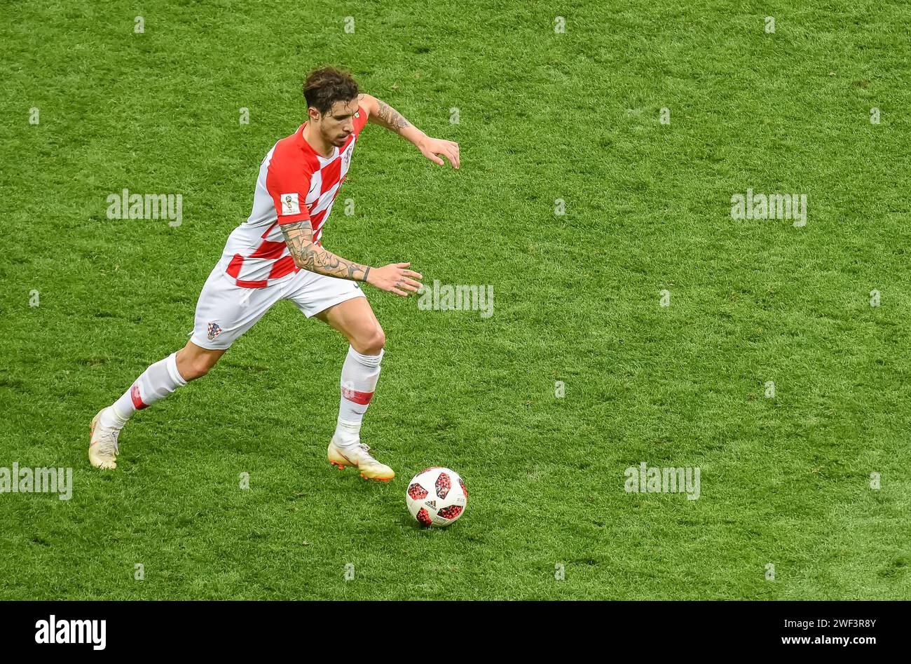 Moscow, Russia – July 15, 2018. Croatia national football team right ...