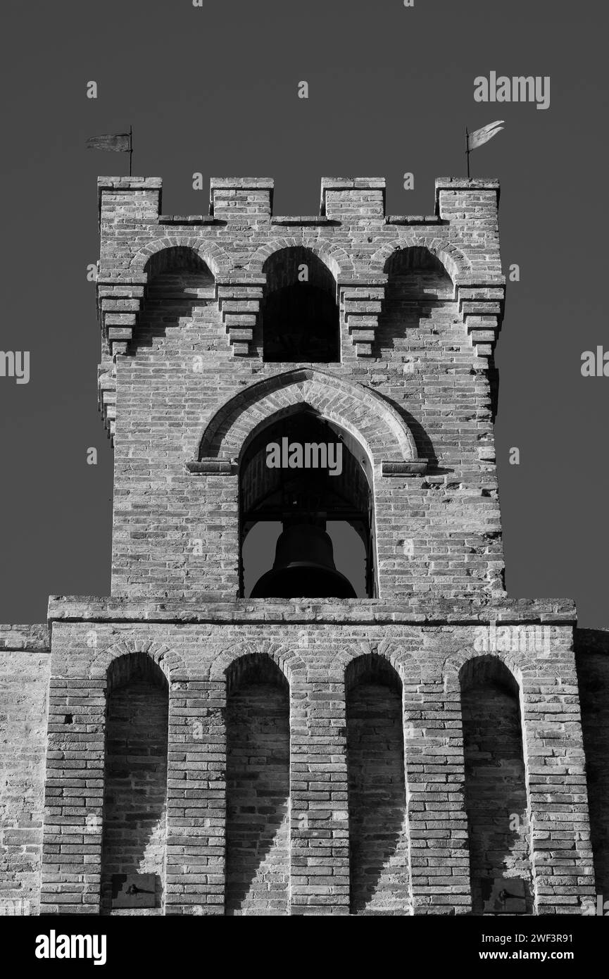 Once a civic tower. It dates back to 1300. Surmounted by a small bell ...