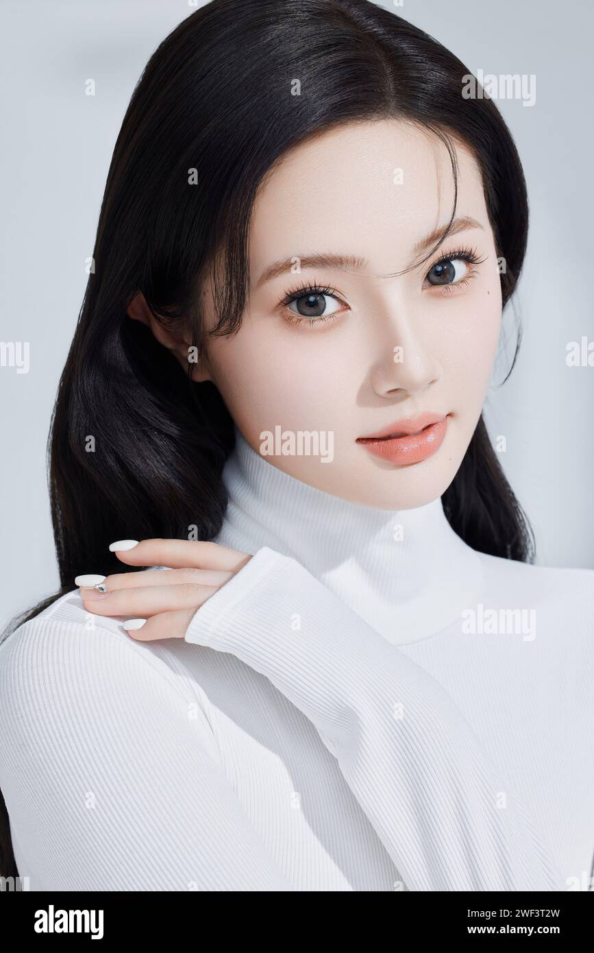 Beautiful Asian women's faces, faces for makeup, face cosmetics ...