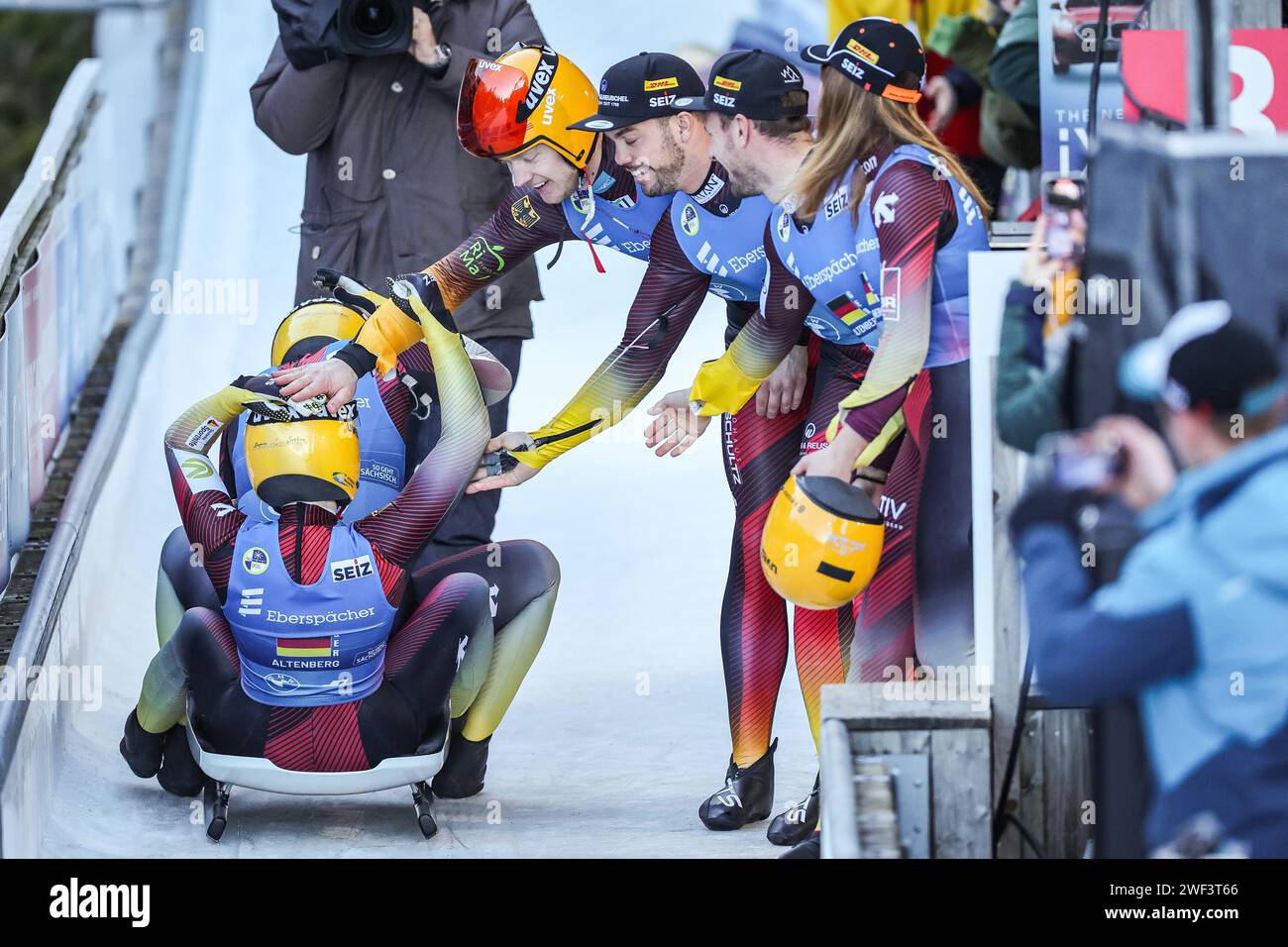 Altenberg, Germany. 28th Jan, 2024. Luge: World Championship Team Relay ...