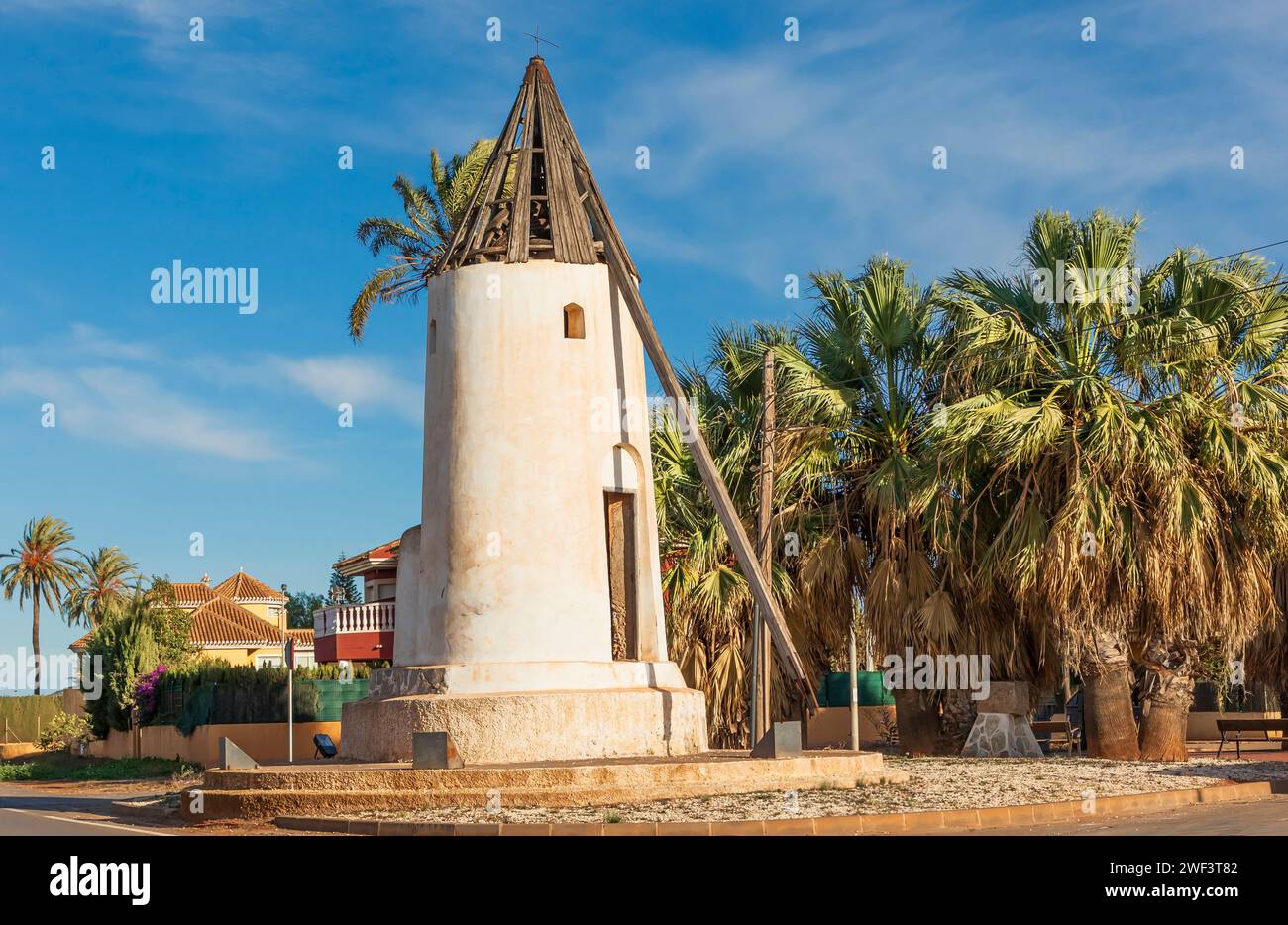Ancient religious building by the side of the road in Spain which is ...
