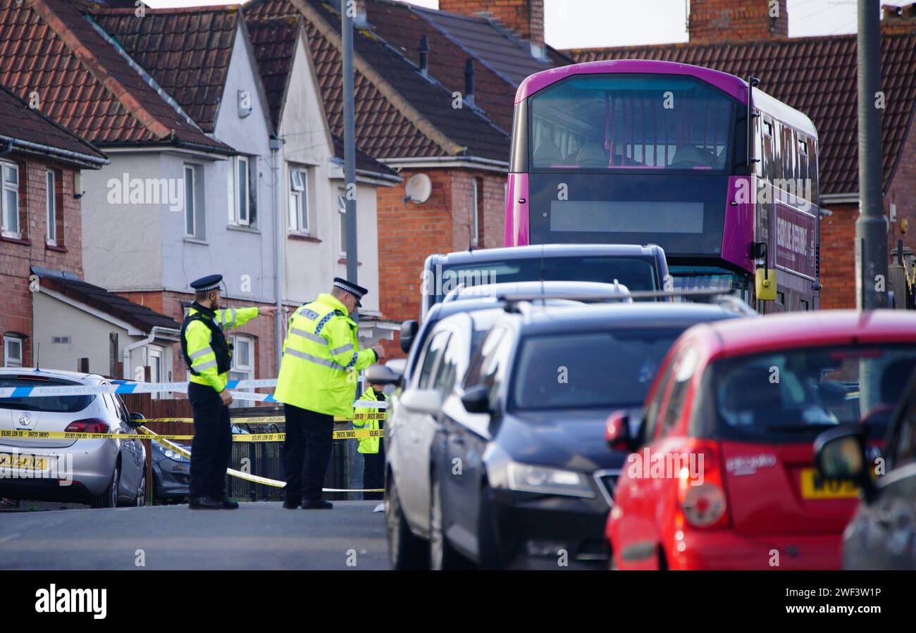 Police at the scene in south Bristol where two teenage boys, aged 15 ... Police at the scene in south Bristol where two teenage boys, aged 15 ...