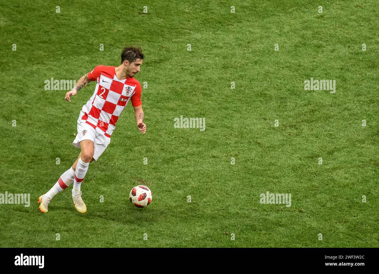Moscow, Russia – July 15, 2018. Croatia national football team right ...