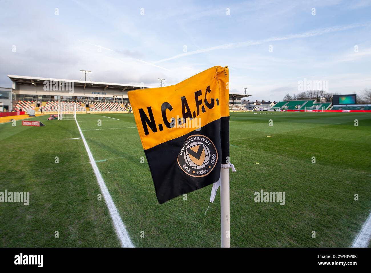 A general view of Rodney Parade, Home of Newport County, during the ...