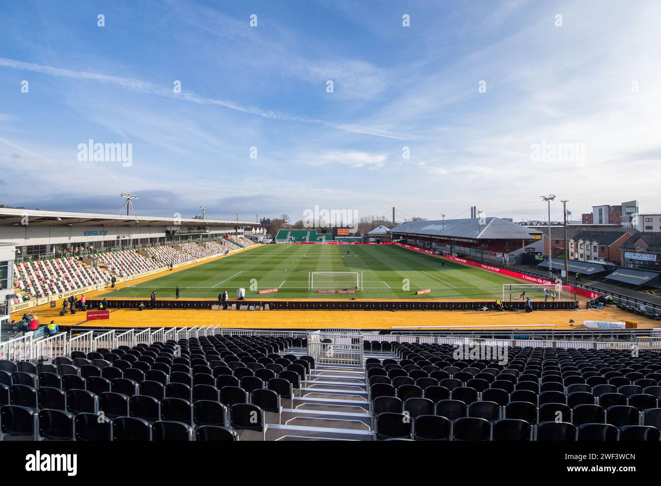A general view of Rodney Parade, Home of Newport County, during the ...