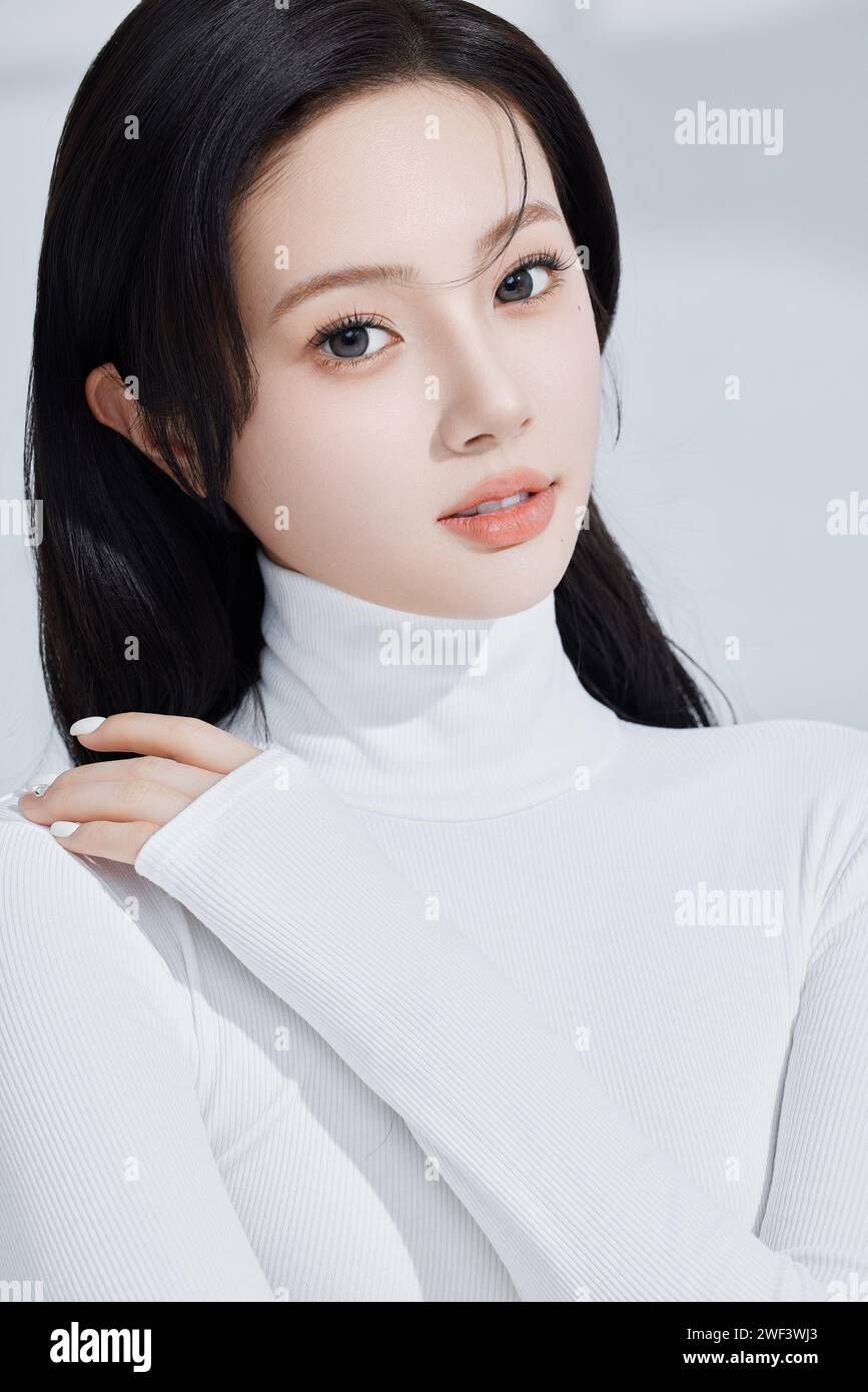 Beautiful Asian women's faces, faces for makeup, face cosmetics ...