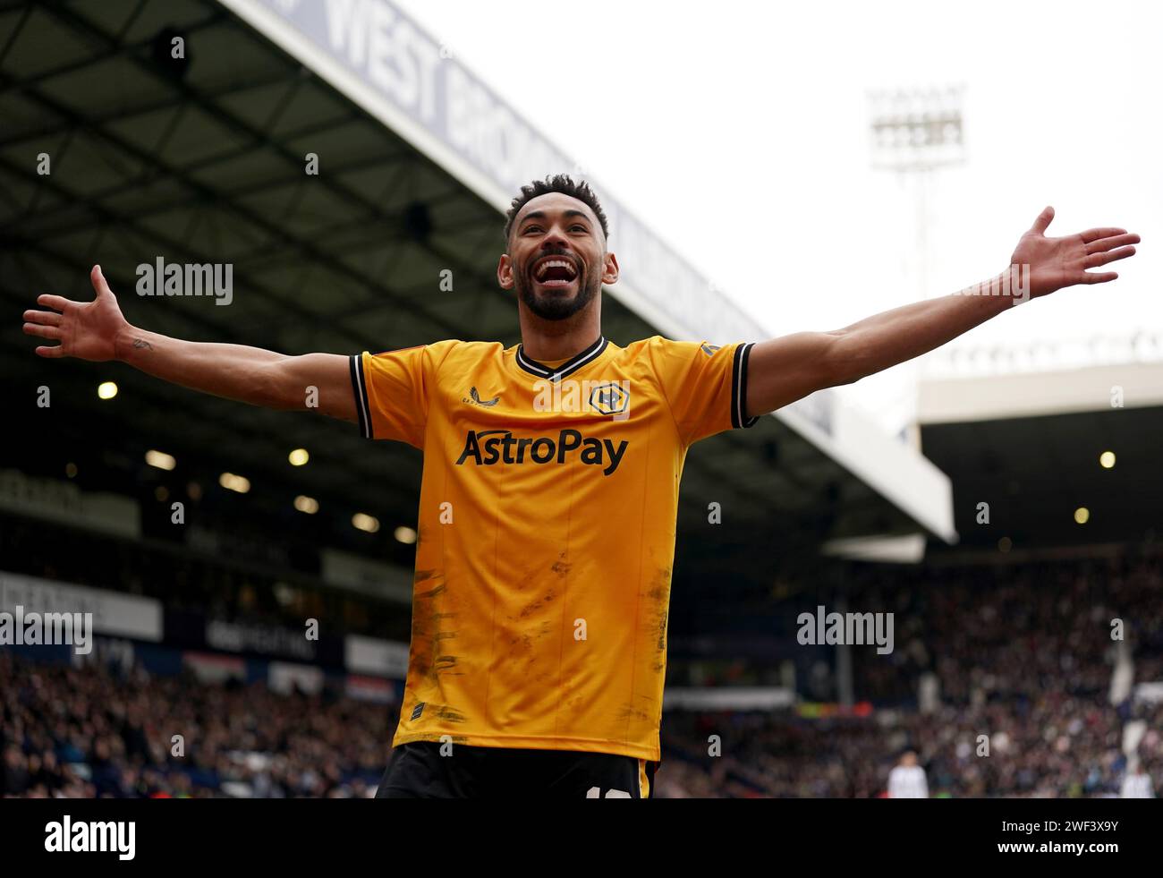 Wolverhampton Wanderers' Matheus Cunha celebrates scoring his sides ...