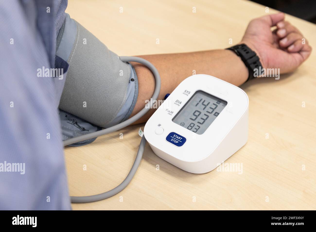 Blood pressure examination result suggested hypertension with high ...