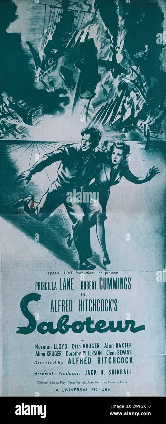PRISCILLA LANE and ROBERT CUMMINGS in SABOTEUR 1942 director ALFRED ...