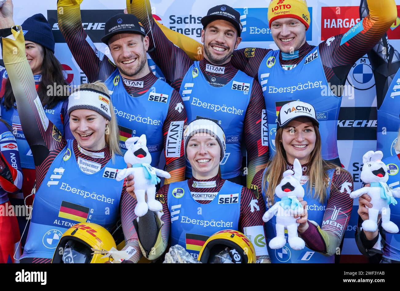 Altenberg, Germany. 28th Jan, 2024. Luge, World Championships team ...