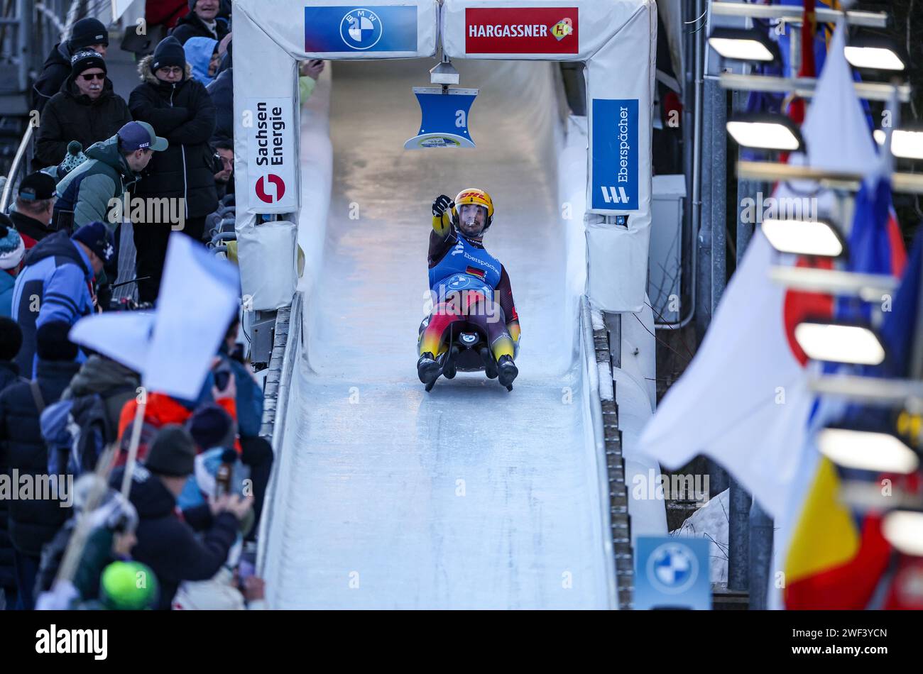Altenberg, Germany. 28th Jan, 2024. Luge, World Championship Team Relay ...