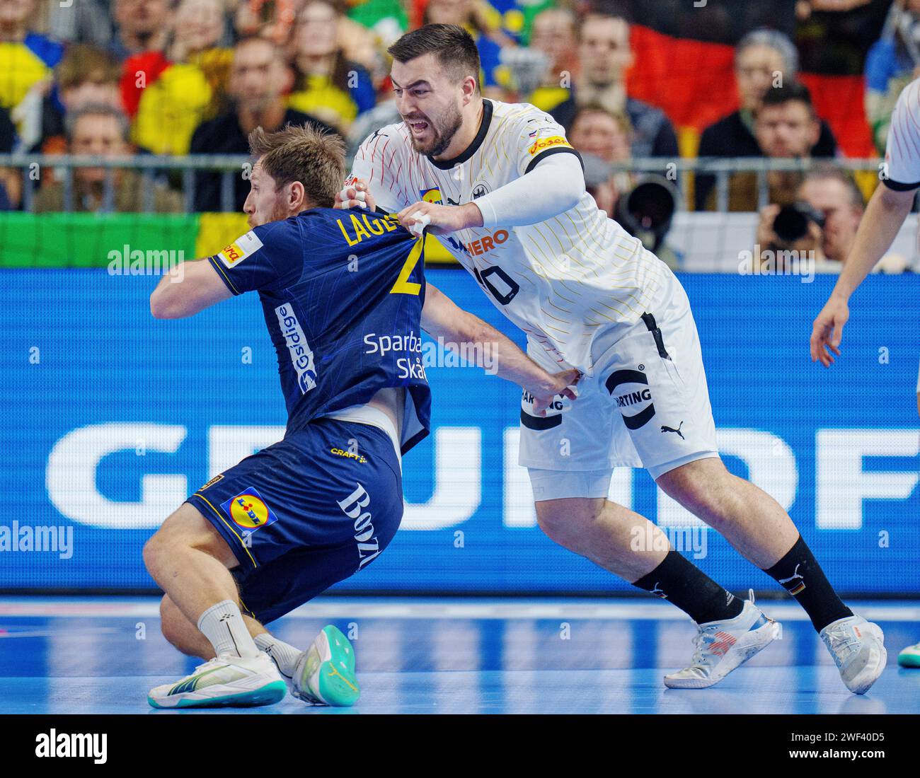 Sweden's Albin Lagergren and Germany's Jannik Kohlbacher during the ...