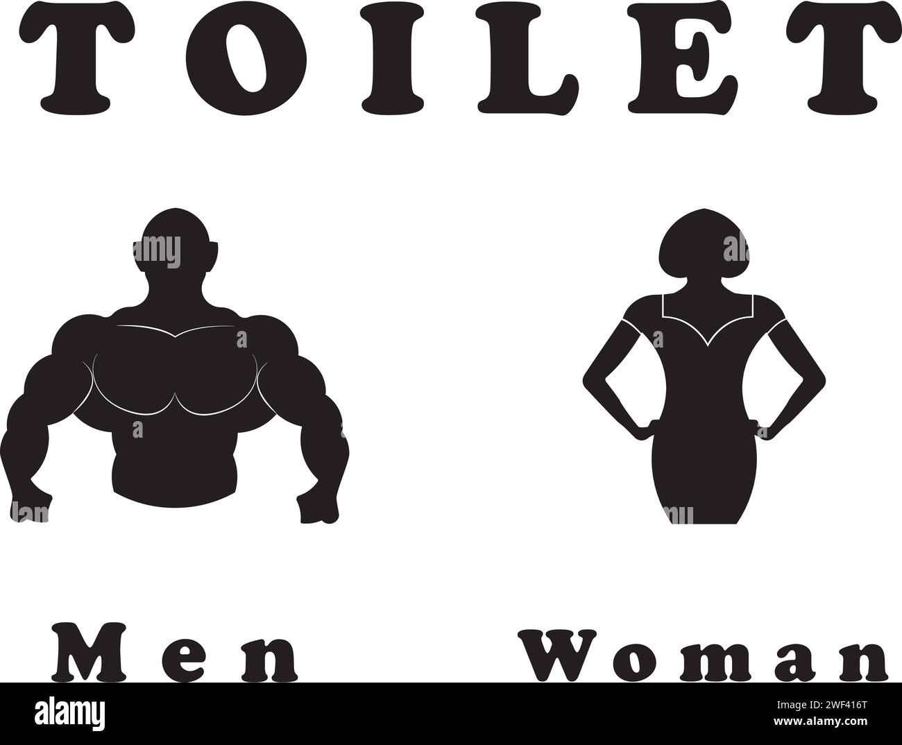 A sign for the toilet, both male and female as Gender Stock Vector ...