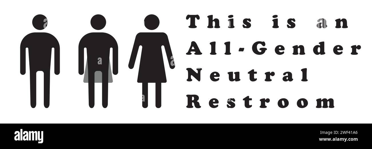 A sign for the toilet, both male and female as Gender Stock Vector ...