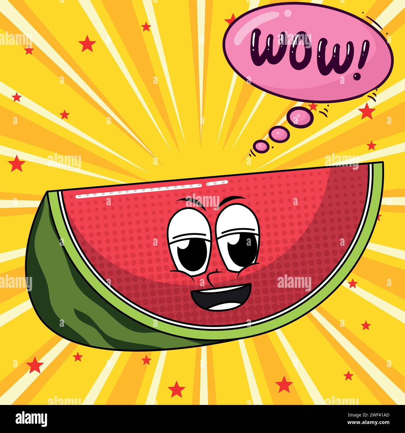 watermelon pop art design vector image Stock Vector Image & Art - Alamy