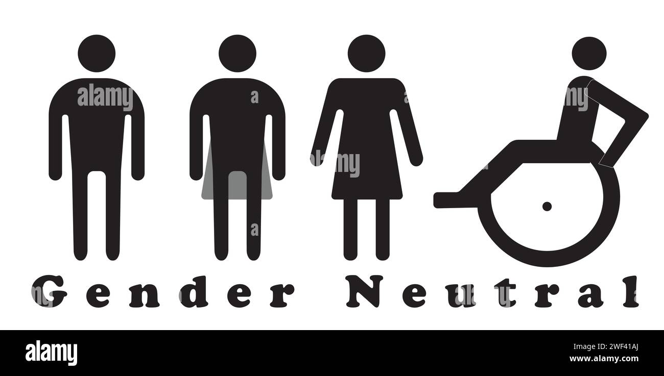 A sign for the toilet, both male and female as Gender Stock Vector ...