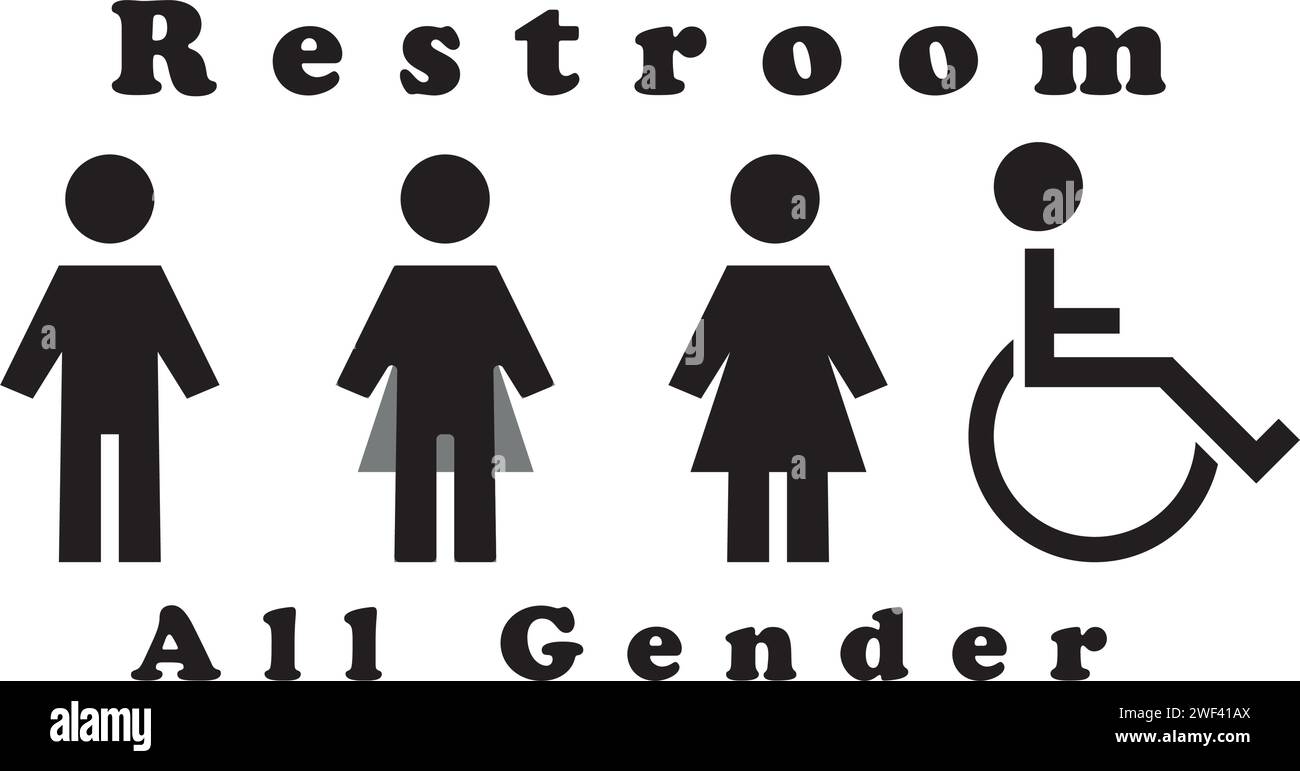 A sign for the toilet, both male and female as Gender Stock Vector ...
