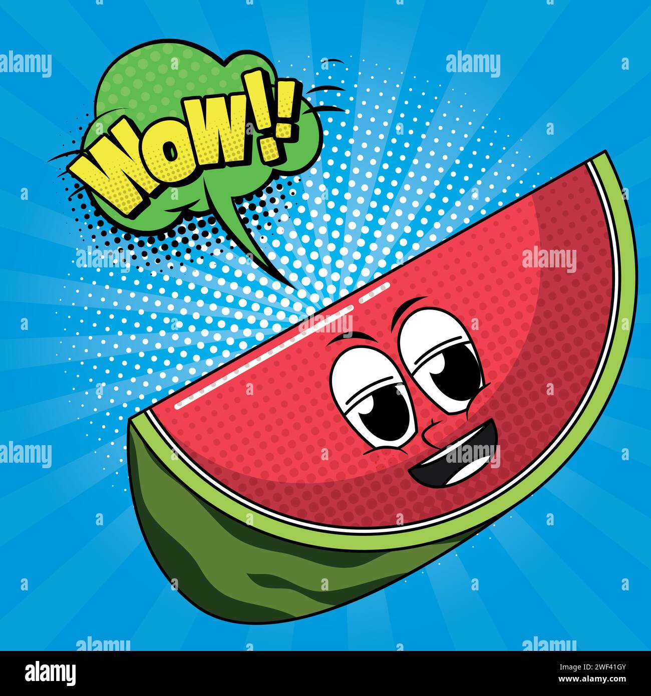 watermelon pop art design vector image Stock Vector Image & Art - Alamy