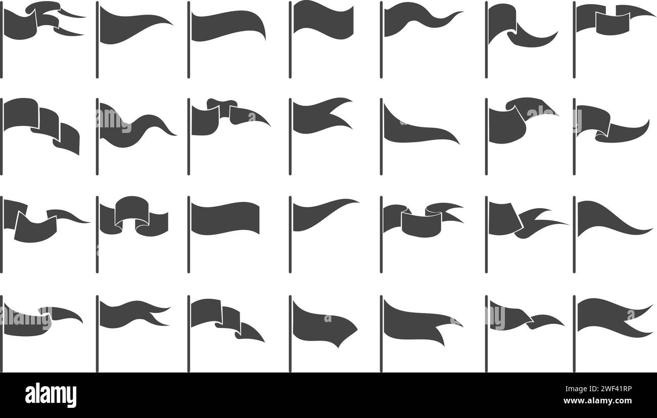 Black waving flags Stock Vector Image & Art - Alamy